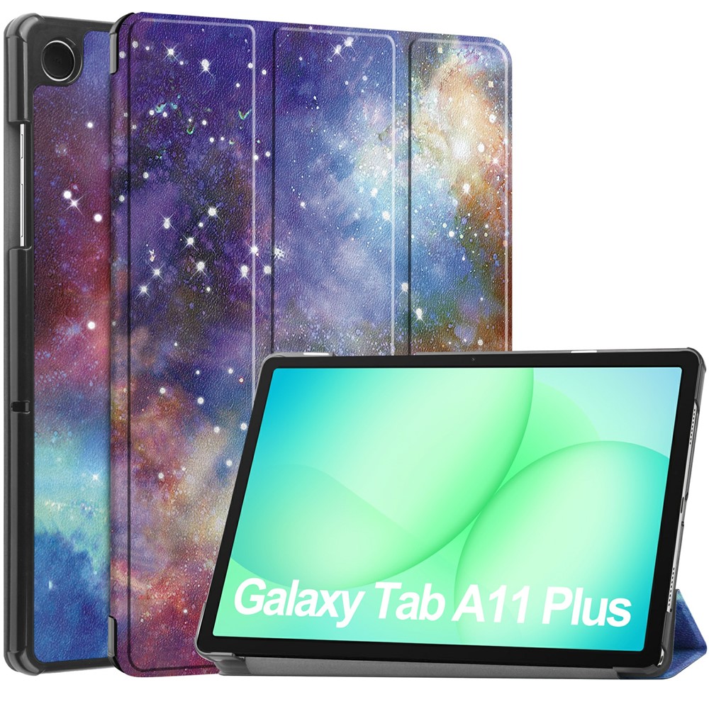 Samsung Galaxy Tab A11 Plus Fodral Stjärnhimmel – Tri-fold med Stativ ...