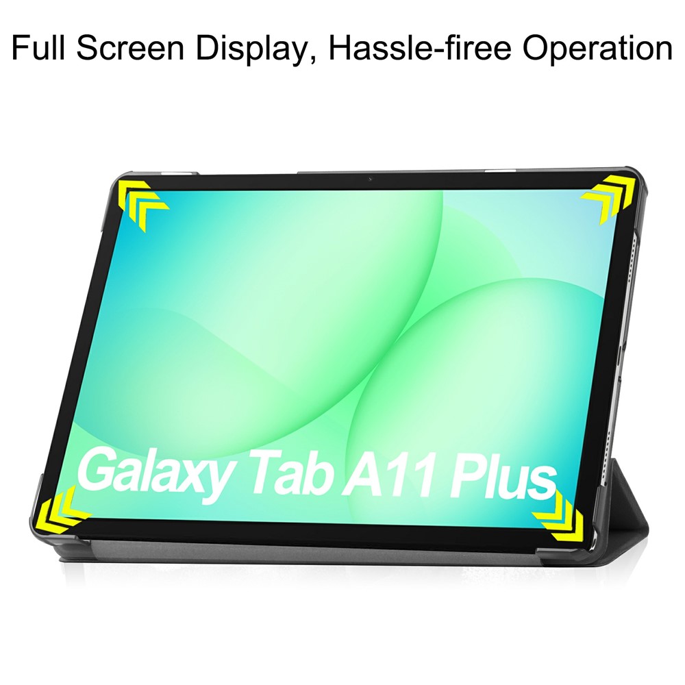 Samsung Galaxy Tab A11 Plus Fodral Tri-fold Svart – Slimmad & Smart Design